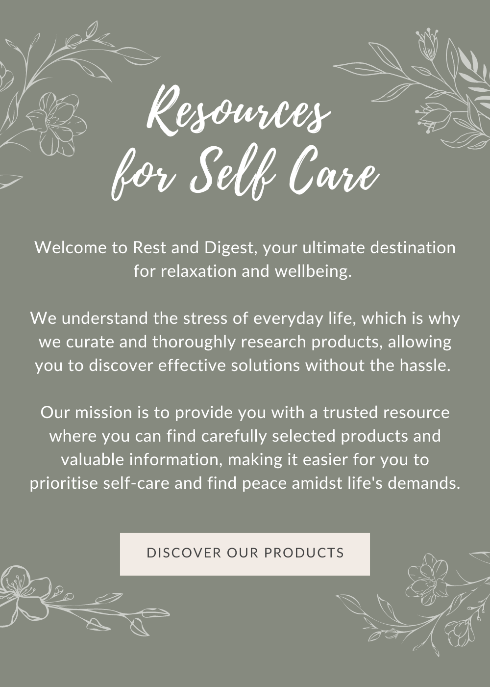 Self Care Resources - Health And Wellness – Rest and Digest